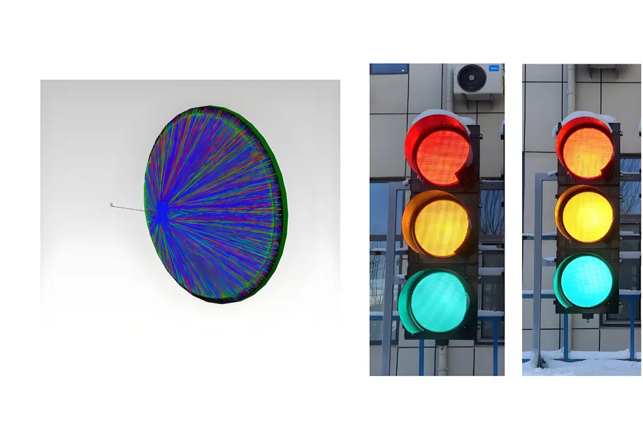 Light Yellow Traffic Light Fresnel Lens | Ø260mm | 400m Visibility in ...